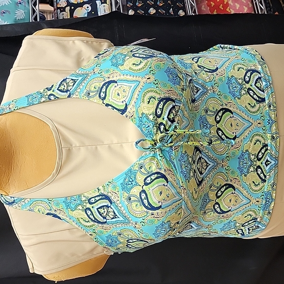 Mossimo Supply Co. | Swim | 3 Pc Mossimo Swim Tank Brief Skirt Moroccan ...